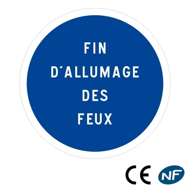 Panneau de fin d'obligation Panneau de fin d'obligation